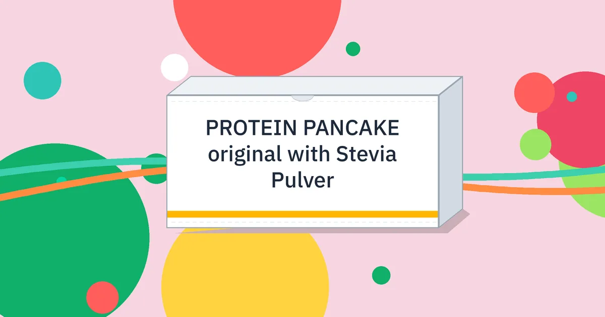 Symbolbild: Packung mit der Aufschrift PROTEIN PANCAKE original with Stevia Pulver (PZN 01483963) – Verfügbarkeit und Bezug in Apotheken in Frankfurt am Main