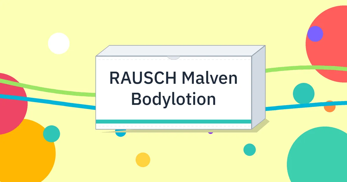 Symbolbild: Packung mit der Aufschrift RAUSCH Malven Bodylotion (PZN 15197132) – Verfügbarkeit und Bezug in Apotheken in Frankfurt am Main
