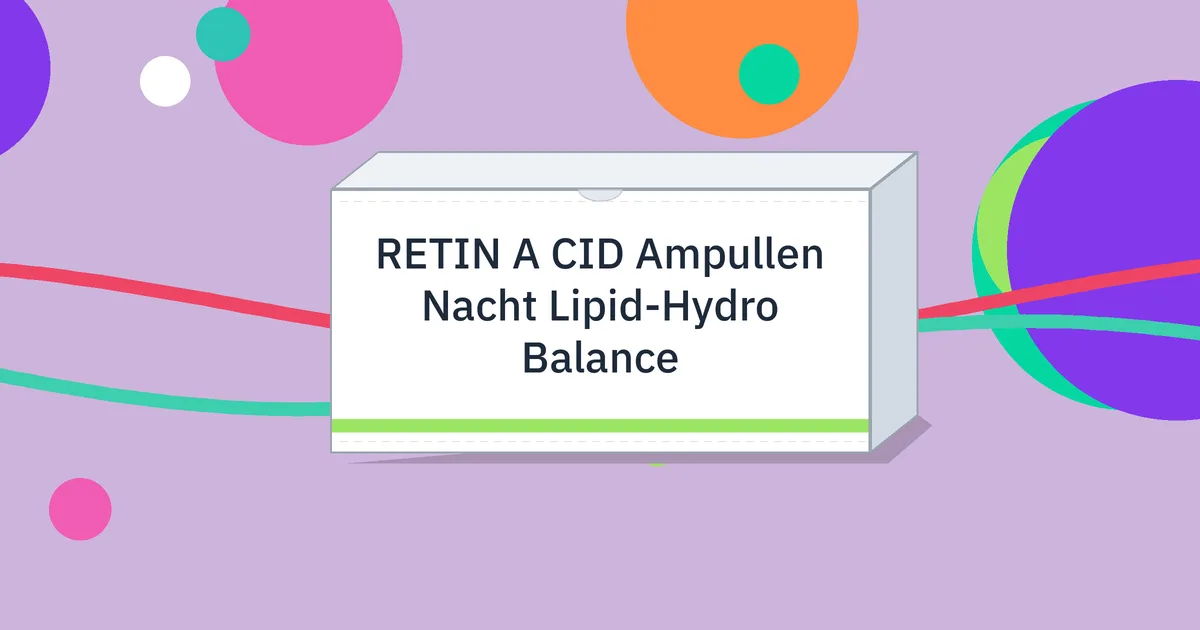 Symbolbild: Packung mit der Aufschrift RETIN A CID Ampullen Nacht Lipid-Hydro Balance (PZN 10917001) – Verfügbarkeit und Bezug in Apotheken in Frankfurt am Main