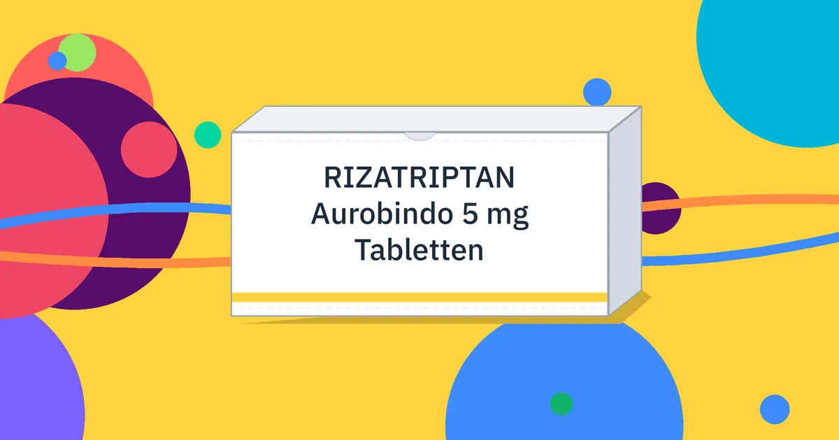 Symbolbild: Packung mit der Aufschrift RIZATRIPTAN Aurobindo 5 mg Tabletten (PZN 02157728) – Verfügbarkeit und Bezug in Apotheken in Frankfurt am Main