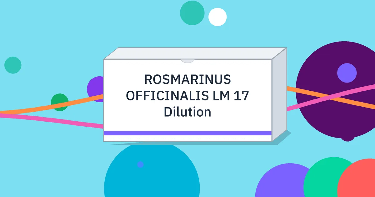 Symbolbild: Packung mit der Aufschrift ROSMARINUS OFFICINALIS LM 17 Dilution (PZN 13680806) – Verfügbarkeit und Bezug in Apotheken in Frankfurt am Main