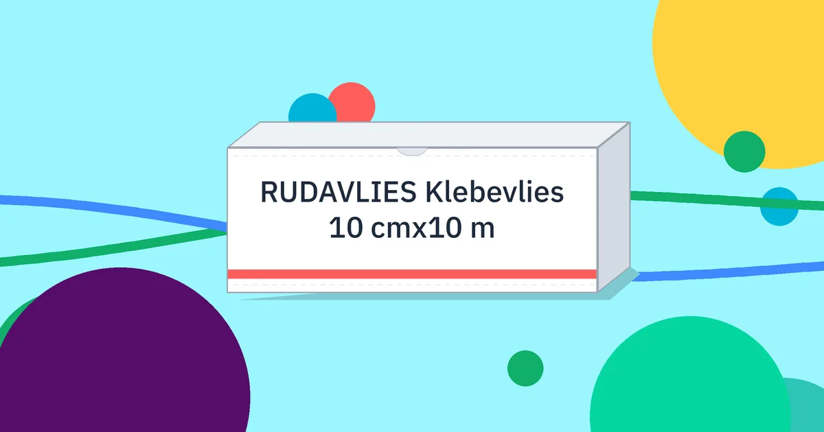Symbolbild: Packung mit der Aufschrift RUDAVLIES Klebevlies 10 cmx10 m (PZN 04458486) – Verfügbarkeit und Bezug in Apotheken in Frankfurt am Main