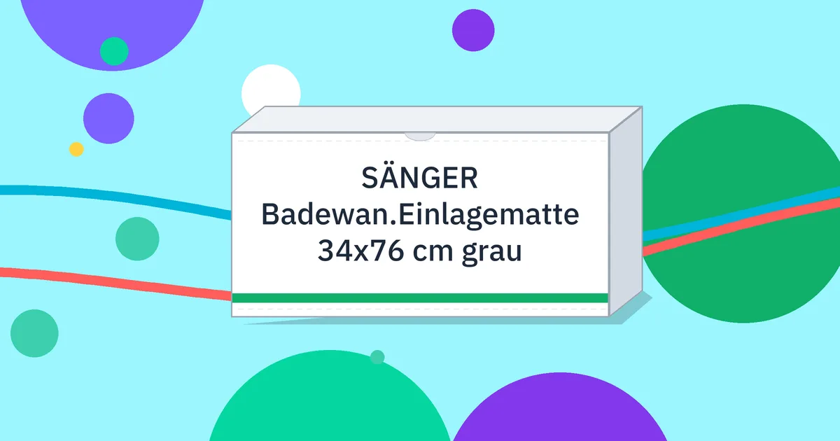Symbolbild: Packung mit der Aufschrift SÄNGER Badewan.Einlagematte 34x76 cm grau (PZN 01307249) – Verfügbarkeit und Bezug in Apotheken in Frankfurt am Main