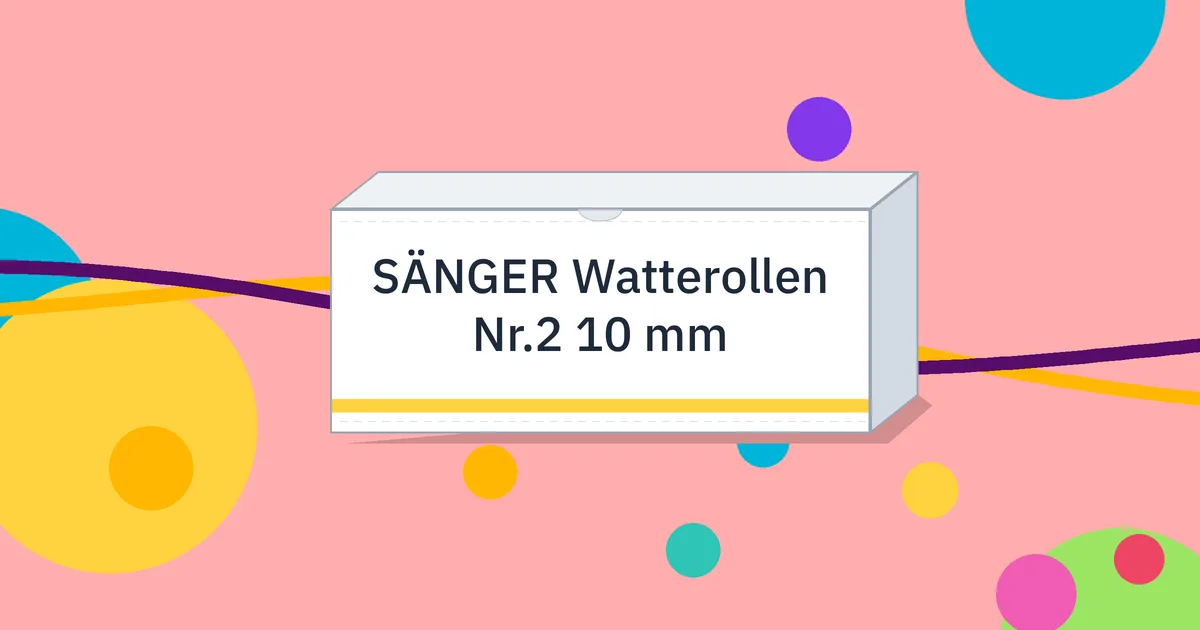 Symbolbild: Packung mit der Aufschrift SÄNGER Watterollen Nr.2 10 mm (PZN 00774799) – Verfügbarkeit und Bezug in Apotheken in Frankfurt am Main