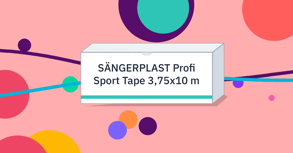 Symbolbild: Packung mit der Aufschrift SÄNGERPLAST Profi Sport Tape 3,75x10 m (PZN 01071226) – Verfügbarkeit und Bezug in Apotheken in Frankfurt am Main