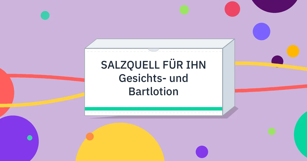 Symbolbild: Packung mit der Aufschrift SALZQUELL FÜR IHN Gesichts- und Bartlotion (PZN 13503375) – Verfügbarkeit und Bezug in Apotheken in Frankfurt am Main