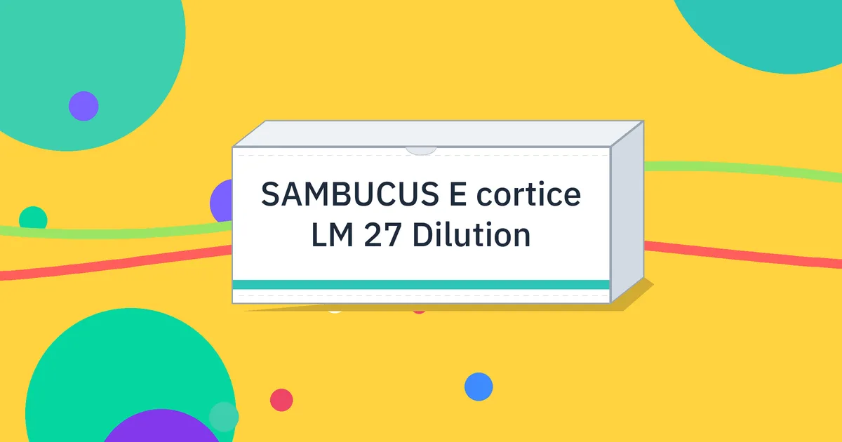 Symbolbild: Packung mit der Aufschrift SAMBUCUS E cortice LM 27 Dilution (PZN 13180162) – Verfügbarkeit und Bezug in Apotheken in Frankfurt am Main