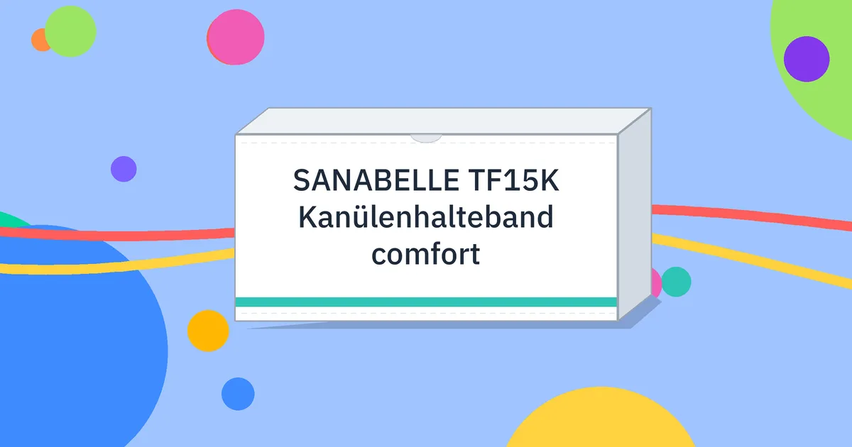 Symbolbild: Packung mit der Aufschrift SANABELLE TF15K Kanülenhalteband comfort (PZN 09304150) – Verfügbarkeit und Bezug in Apotheken in Frankfurt am Main