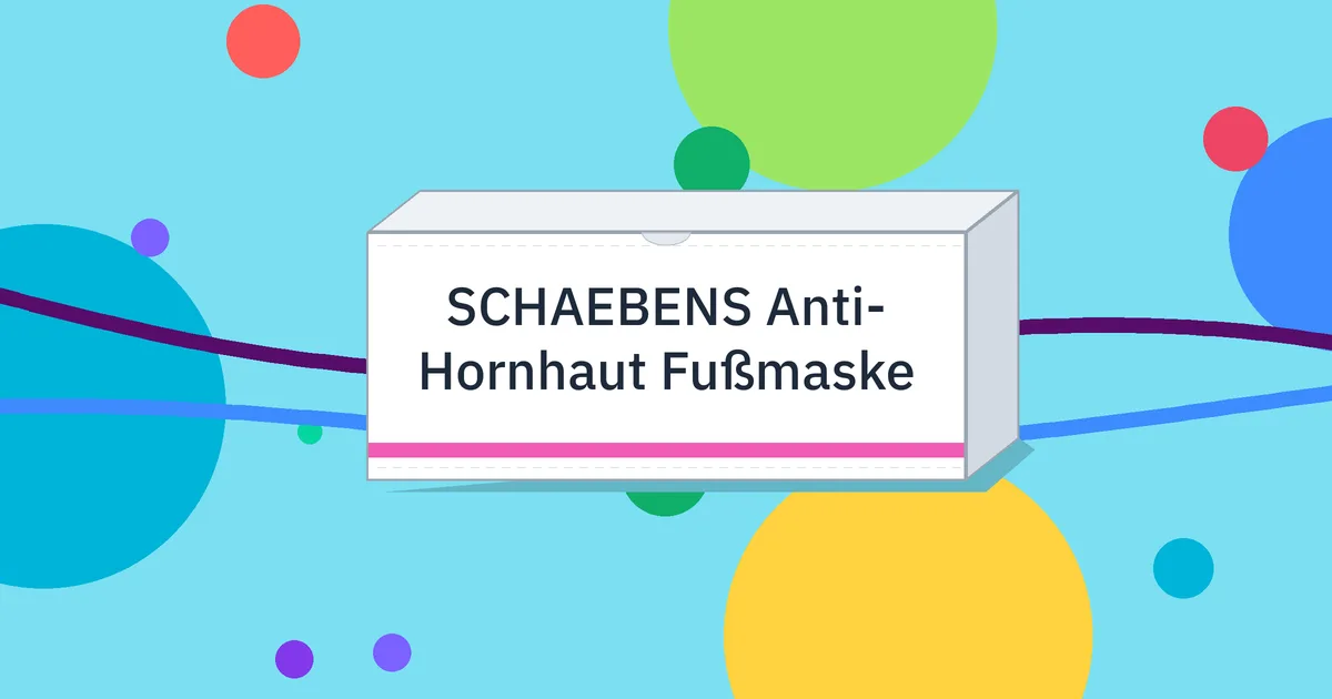 Symbolbild: Packung mit der Aufschrift SCHAEBENS Anti-Hornhaut Fußmaske (PZN 18750598) – Verfügbarkeit und Bezug in Apotheken in Frankfurt am Main