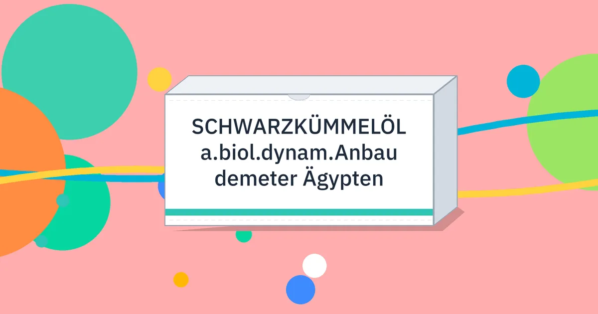 Symbolbild: Packung mit der Aufschrift SCHWARZKÜMMELÖL a.biol.dynam.Anbau demeter Ägypten (PZN 03082139) – Verfügbarkeit und Bezug in Apotheken in Frankfurt am Main