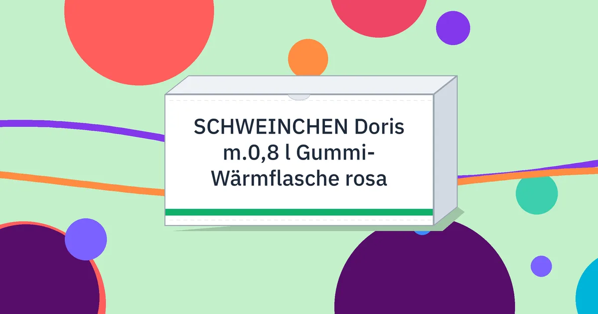 Symbolbild: Packung mit der Aufschrift SCHWEINCHEN Doris m.0,8 l Gummi-Wärmflasche rosa (PZN 18793461) – Verfügbarkeit und Bezug in Apotheken in Frankfurt am Main