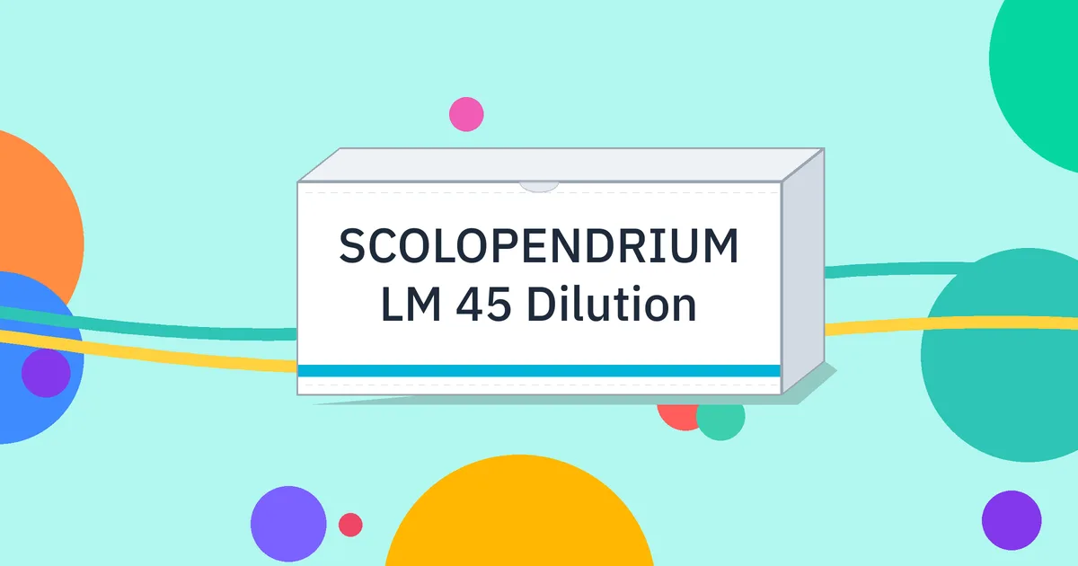 Symbolbild: Packung mit der Aufschrift SCOLOPENDRIUM LM 45 Dilution (PZN 13690696) – Verfügbarkeit und Bezug in Apotheken in Frankfurt am Main