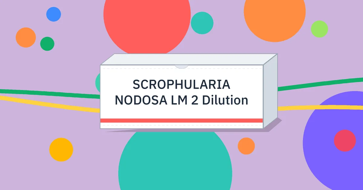 Symbolbild: Packung mit der Aufschrift SCROPHULARIA NODOSA LM 2 Dilution (PZN 13184326) – Verfügbarkeit und Bezug in Apotheken in Frankfurt am Main