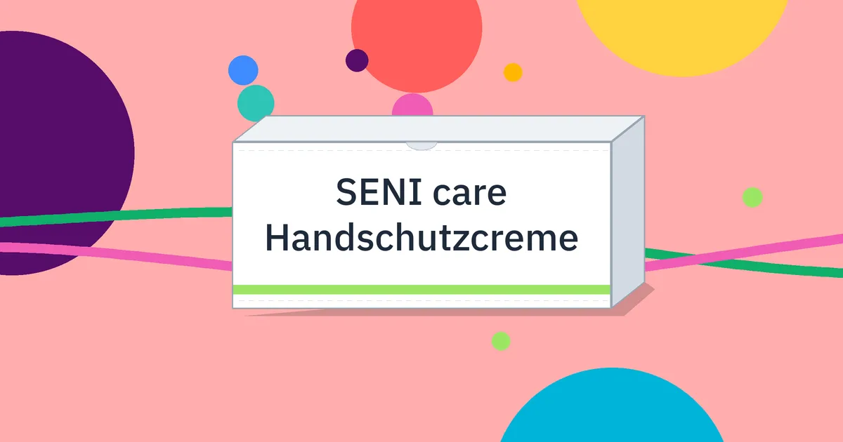 Symbolbild: Packung mit der Aufschrift SENI care Handschutzcreme (PZN 20310079) – Verfügbarkeit und Bezug in Apotheken in Frankfurt am Main