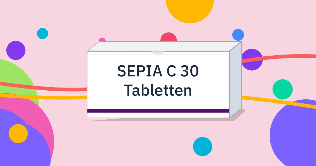 Symbolbild: Packung mit der Aufschrift SEPIA C 30 Tabletten (PZN 07141815) – Verfügbarkeit und Bezug in Apotheken in Frankfurt am Main