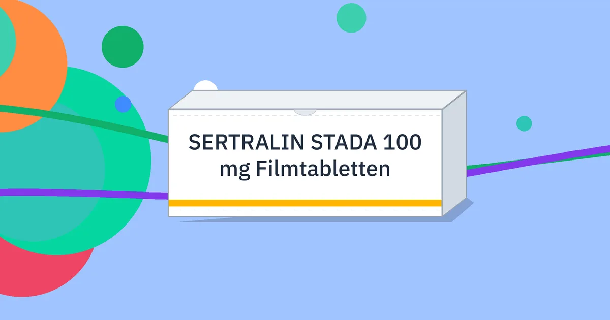 Symbolbild: Packung mit der Aufschrift SERTRALIN STADA 100 mg Filmtabletten (PZN 04191735) – Verfügbarkeit und Bezug in Apotheken in Frankfurt am Main