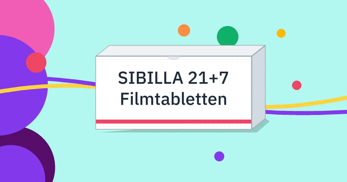 Symbolbild: Packung mit der Aufschrift SIBILLA 21+7 Filmtabletten (PZN 10224166) – Verfügbarkeit und Bezug in Apotheken in Frankfurt am Main