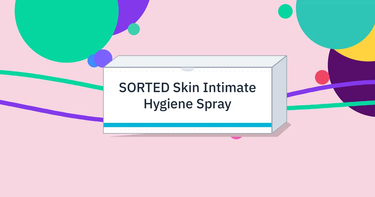 Symbolbild: Packung mit der Aufschrift SORTED Skin Intimate Hygiene Spray (PZN 19746943) – Verfügbarkeit und Bezug in Apotheken in Frankfurt am Main