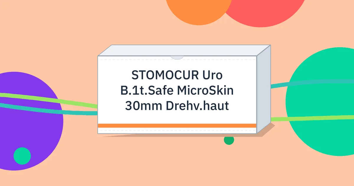 Symbolbild: Packung mit der Aufschrift STOMOCUR Uro B.1t.Safe MicroSkin 30mm Drehv.haut (PZN 17846818) – Verfügbarkeit und Bezug in Apotheken in Frankfurt am Main