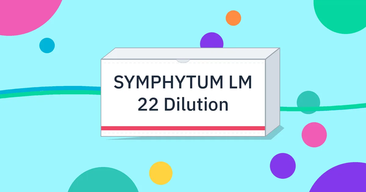 Symbolbild: Packung mit der Aufschrift SYMPHYTUM LM 22 Dilution (PZN 13211810) – Verfügbarkeit und Bezug in Apotheken in Frankfurt am Main