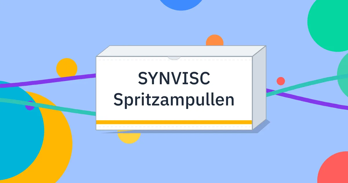 Symbolbild: Packung mit der Aufschrift SYNVISC Spritzampullen (PZN 10284091) – Verfügbarkeit und Bezug in Apotheken in Frankfurt am Main