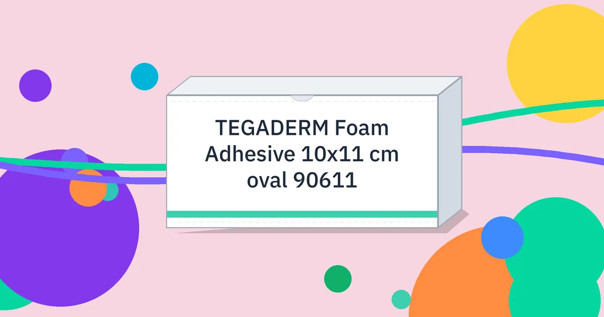 Symbolbild: Packung mit der Aufschrift TEGADERM Foam Adhesive 10x11 cm oval 90611 (PZN 11598578) – Verfügbarkeit und Bezug in Apotheken in Frankfurt am Main