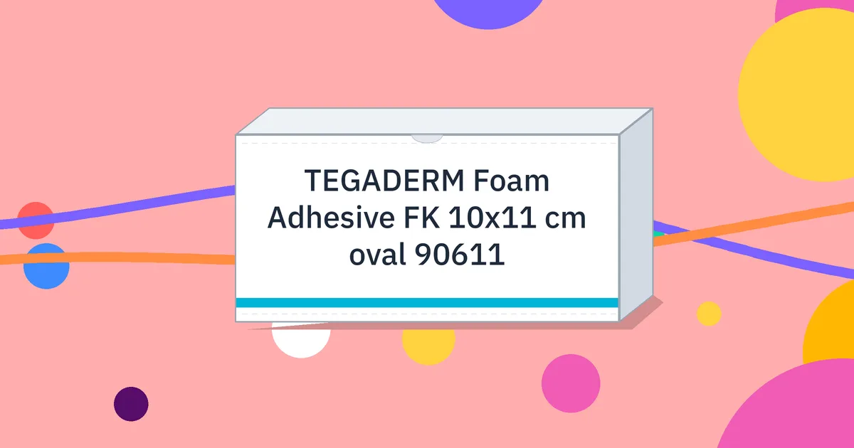 Symbolbild: Packung mit der Aufschrift TEGADERM Foam Adhesive FK 10x11 cm oval 90611 (PZN 20543949) – Verfügbarkeit und Bezug in Apotheken in Frankfurt am Main