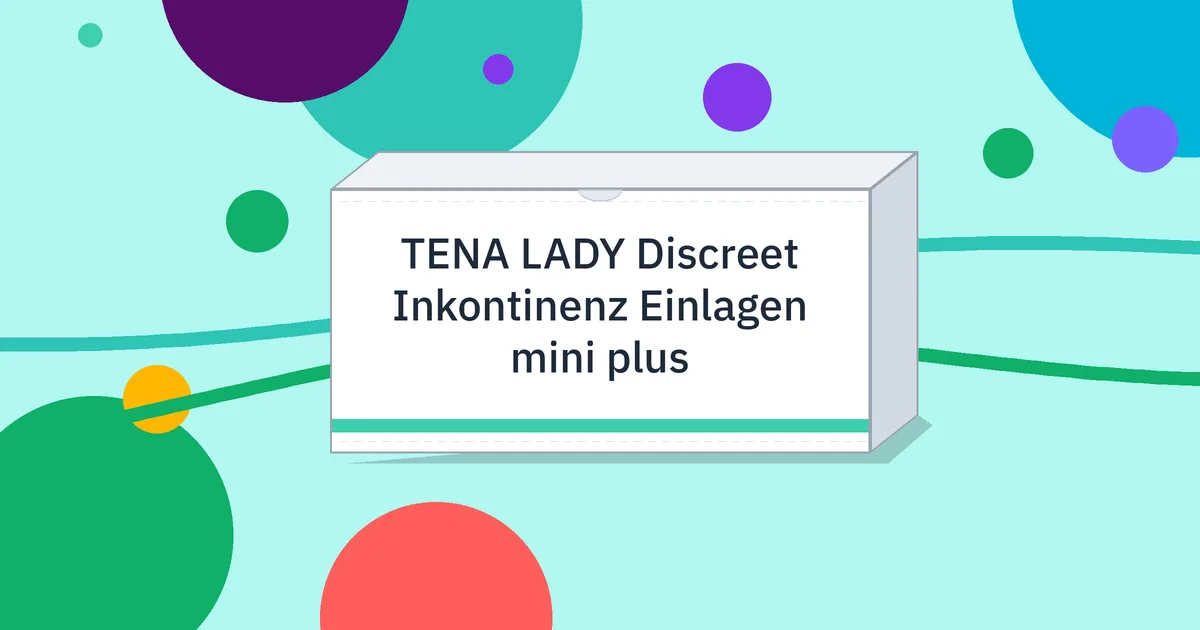 Symbolbild: Packung mit der Aufschrift TENA LADY Discreet Inkontinenz Einlagen mini plus (PZN 12365907) – Verfügbarkeit und Bezug in Apotheken in Frankfurt am Main