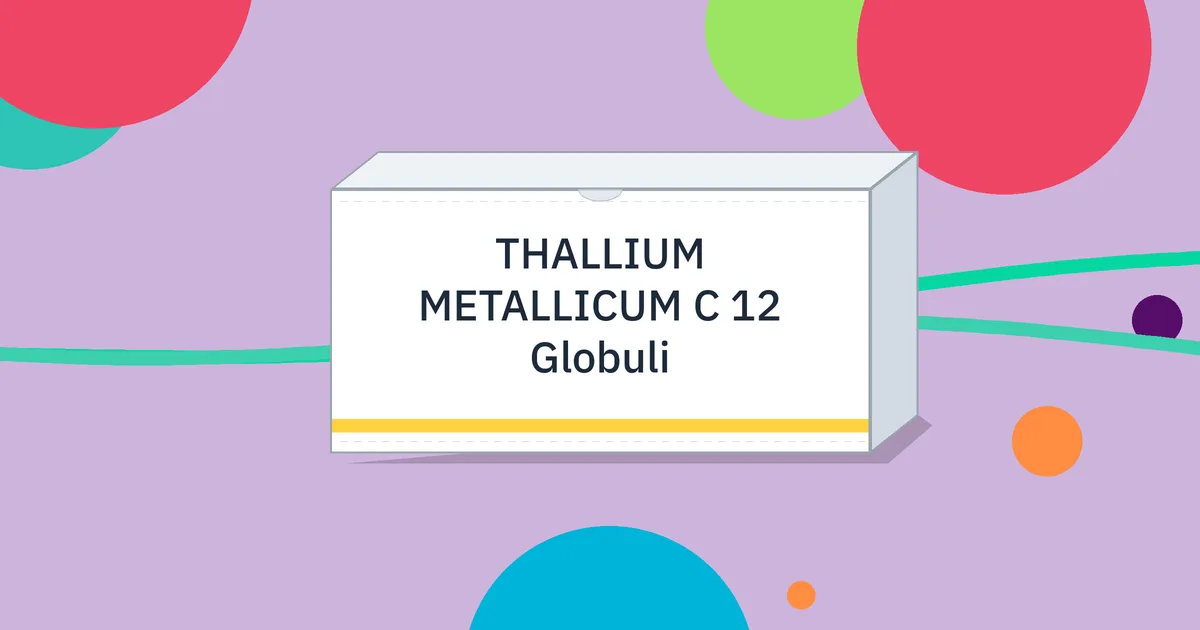 Symbolbild: Packung mit der Aufschrift THALLIUM METALLICUM C 12 Globuli (PZN 19717120) – Verfügbarkeit und Bezug in Apotheken in Frankfurt am Main