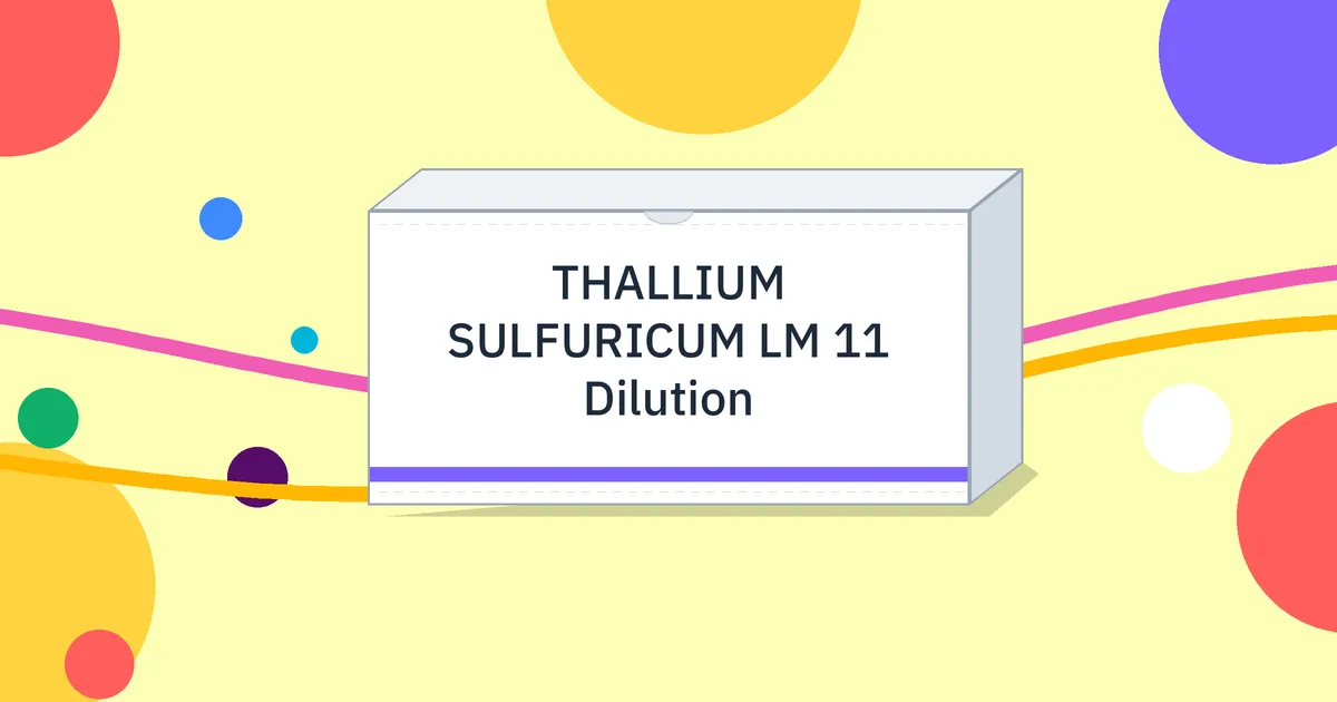 Symbolbild: Packung mit der Aufschrift THALLIUM SULFURICUM LM 11 Dilution (PZN 13218841) – Verfügbarkeit und Bezug in Apotheken in Frankfurt am Main