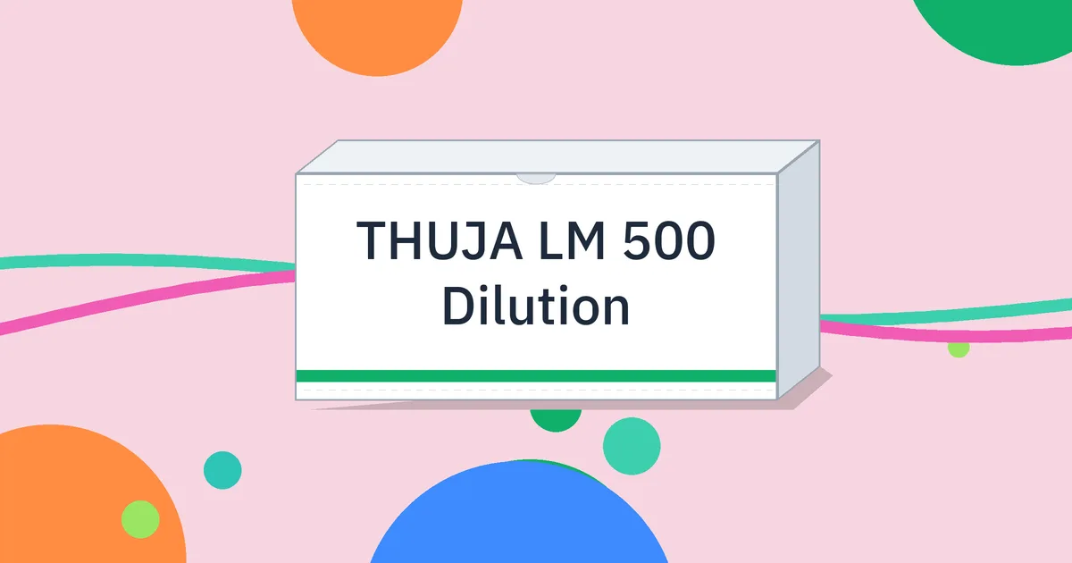 Symbolbild: Packung mit der Aufschrift THUJA LM 500 Dilution (PZN 13694576) – Verfügbarkeit und Bezug in Apotheken in Frankfurt am Main