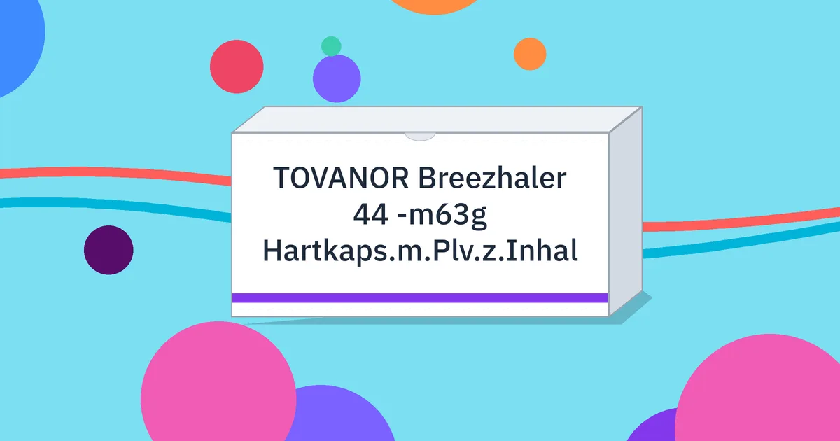 Symbolbild: Packung mit der Aufschrift TOVANOR Breezhaler 44 -m63g Hartkaps.m.Plv.z.Inhal (PZN 11692403) – Verfügbarkeit und Bezug in Apotheken in Frankfurt am Main