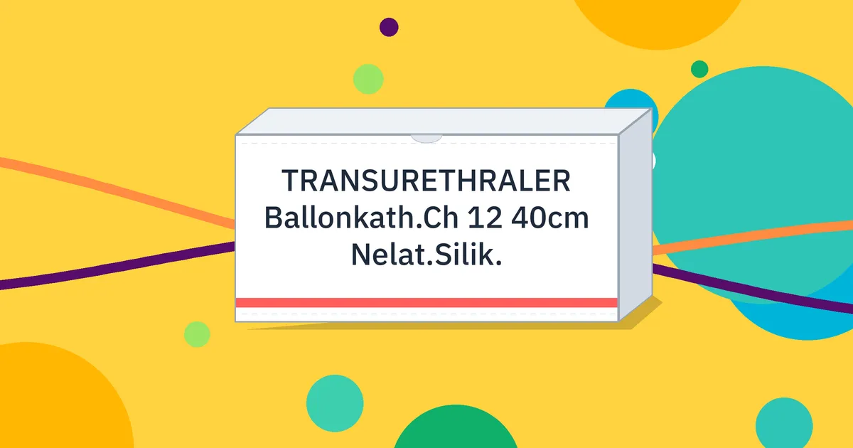Symbolbild: Packung mit der Aufschrift TRANSURETHRALER Ballonkath.Ch 12 40cm Nelat.Silik. (PZN 01150368) – Verfügbarkeit und Bezug in Apotheken in Frankfurt am Main