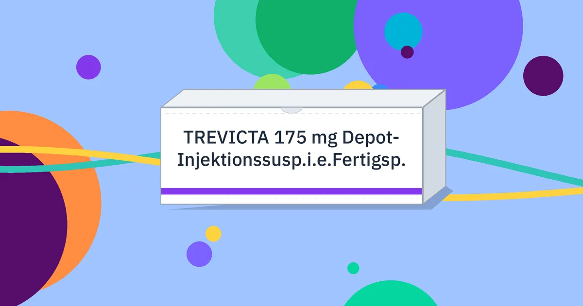 Symbolbild: Packung mit der Aufschrift TREVICTA 175 mg Depot-Injektionssusp.i.e.Fertigsp. (PZN 16219019) – Verfügbarkeit und Bezug in Apotheken in Frankfurt am Main