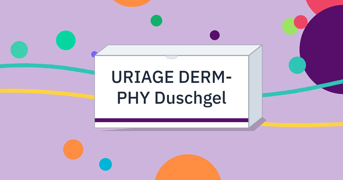 Symbolbild: Packung mit der Aufschrift URIAGE DERM-PHY Duschgel (PZN 20374406) – Verfügbarkeit und Bezug in Apotheken in Frankfurt am Main