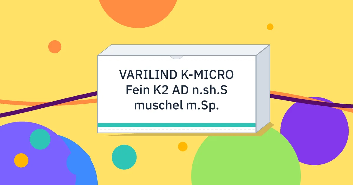 Symbolbild: Packung mit der Aufschrift VARILIND K-MICRO Fein K2 AD n.sh.S muschel m.Sp. (PZN 20559287) – Verfügbarkeit und Bezug in Apotheken in Frankfurt am Main