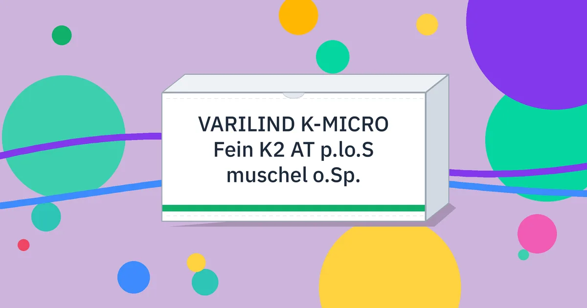 Symbolbild: Packung mit der Aufschrift VARILIND K-MICRO Fein K2 AT p.lo.S muschel o.Sp. (PZN 20554344) – Verfügbarkeit und Bezug in Apotheken in Frankfurt am Main