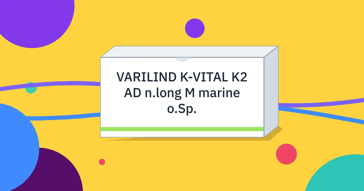 Symbolbild: Packung mit der Aufschrift VARILIND K-VITAL K2 AD n.long M marine o.Sp. (PZN 20567967) – Verfügbarkeit und Bezug in Apotheken in Frankfurt am Main