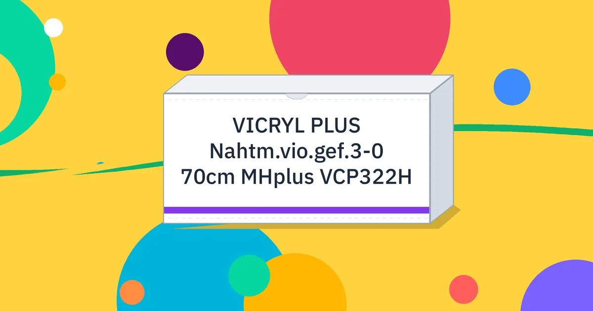 Symbolbild: Packung mit der Aufschrift VICRYL PLUS Nahtm.vio.gef.3-0 70cm MHplus VCP322H (PZN 16256374) – Verfügbarkeit und Bezug in Apotheken in Frankfurt am Main