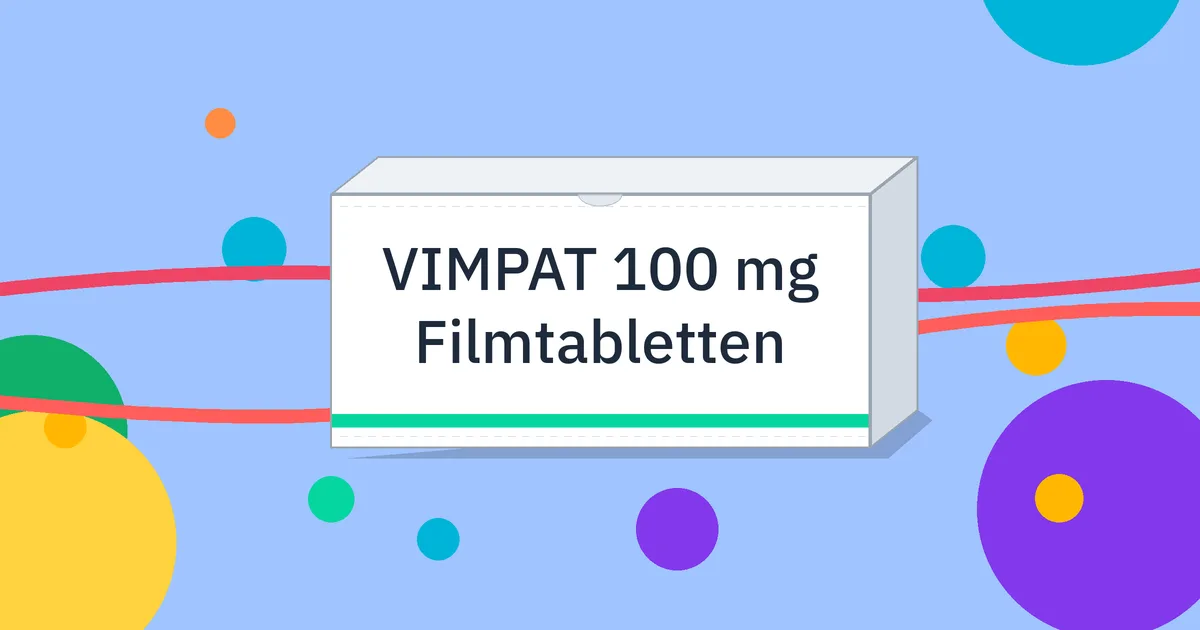 Symbolbild: Packung mit der Aufschrift VIMPAT 100 mg Filmtabletten (PZN 05907561) – Verfügbarkeit und Bezug in Apotheken in Frankfurt am Main
