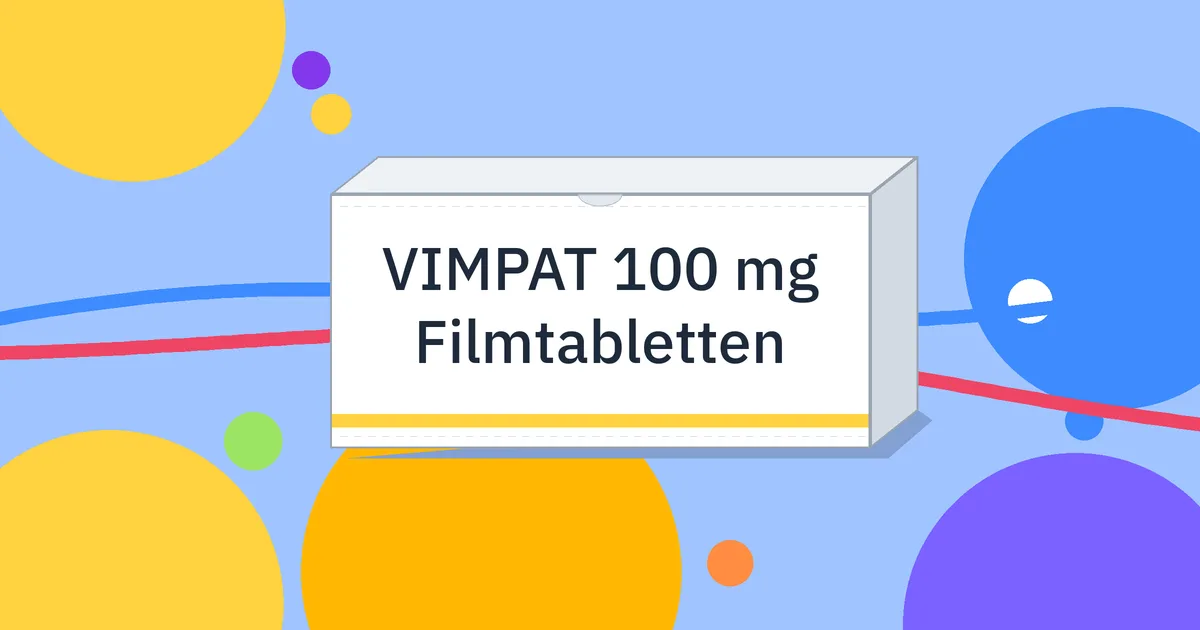 Symbolbild: Packung mit der Aufschrift VIMPAT 100 mg Filmtabletten (PZN 06110020) – Verfügbarkeit und Bezug in Apotheken in Frankfurt am Main