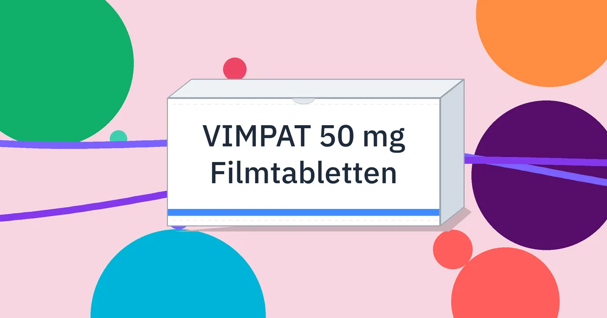 Symbolbild: Packung mit der Aufschrift VIMPAT 50 mg Filmtabletten (PZN 01457552) – Verfügbarkeit und Bezug in Apotheken in Frankfurt am Main