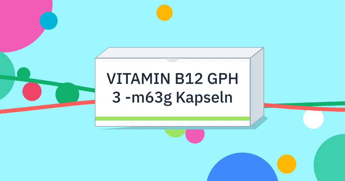 Symbolbild: Packung mit der Aufschrift VITAMIN B12 GPH 3 -m63g Kapseln (PZN 02559504) – Verfügbarkeit und Bezug in Apotheken in Frankfurt am Main