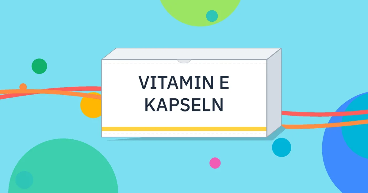 Symbolbild: Packung mit der Aufschrift VITAMIN E KAPSELN (PZN 00728061) – Verfügbarkeit und Bezug in Apotheken in Frankfurt am Main