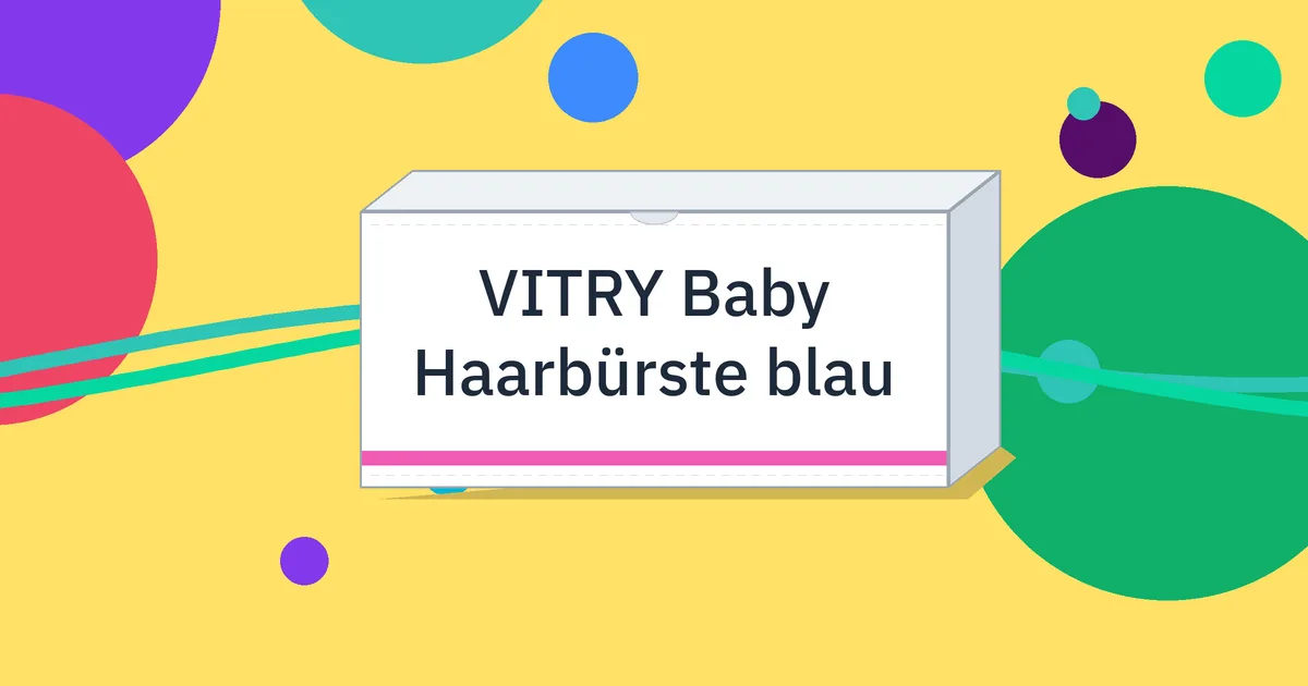 Symbolbild: Packung mit der Aufschrift VITRY Baby Haarbürste blau (PZN 19066177) – Verfügbarkeit und Bezug in Apotheken in Frankfurt am Main