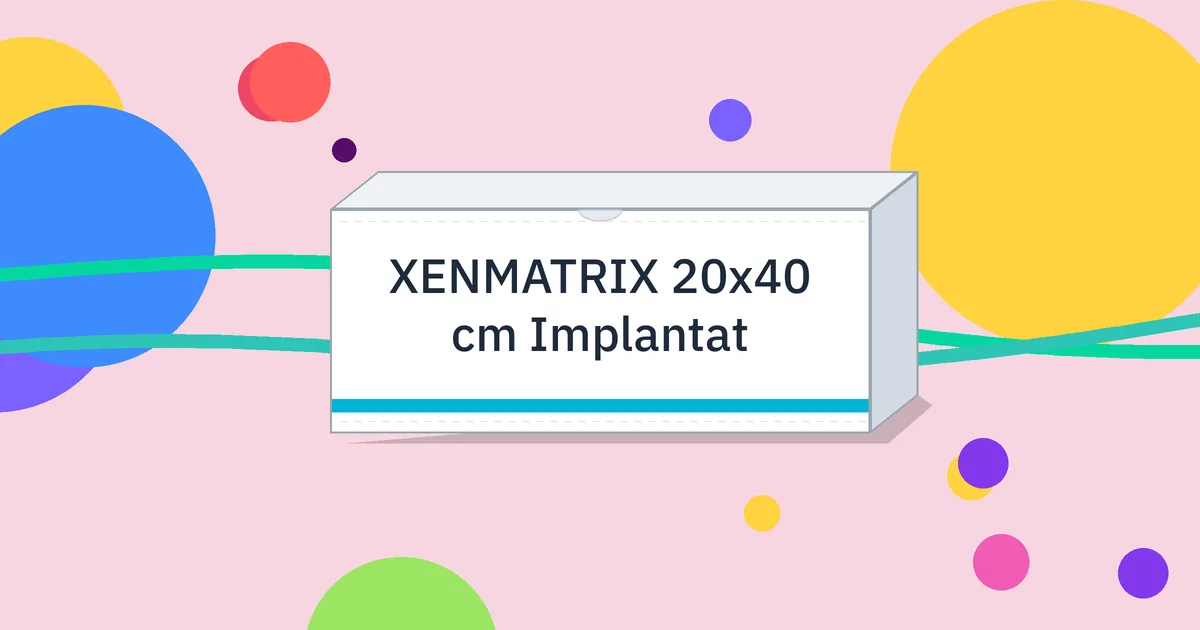 Symbolbild: Packung mit der Aufschrift XENMATRIX 20x40 cm Implantat (PZN 11173838) – Verfügbarkeit und Bezug in Apotheken in Frankfurt am Main