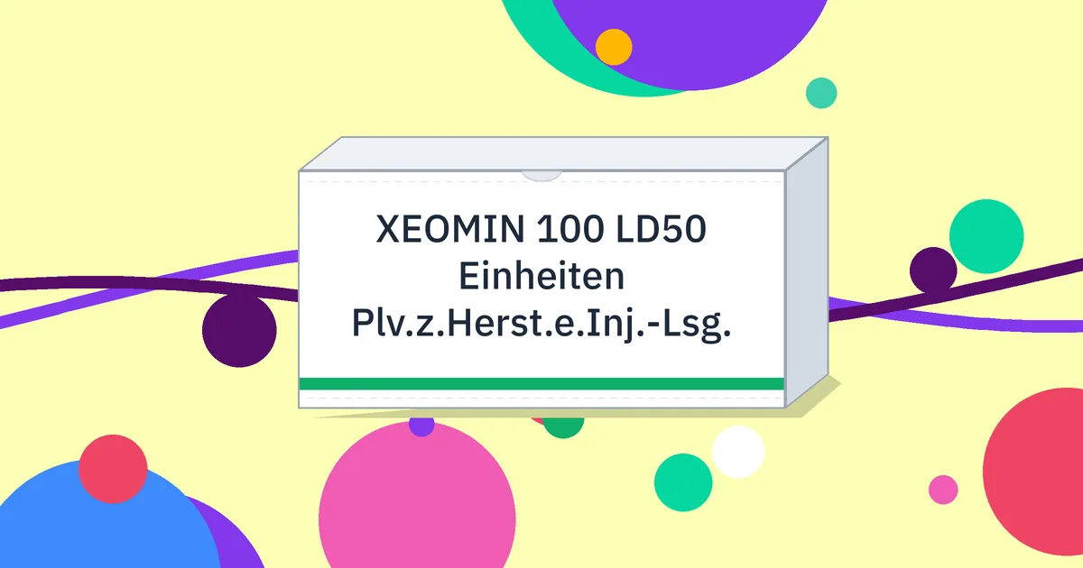 Symbolbild: Packung mit der Aufschrift XEOMIN 100 LD50 Einheiten Plv.z.Herst.e.Inj.-Lsg. (PZN 13541134) – Verfügbarkeit und Bezug in Apotheken in Frankfurt am Main