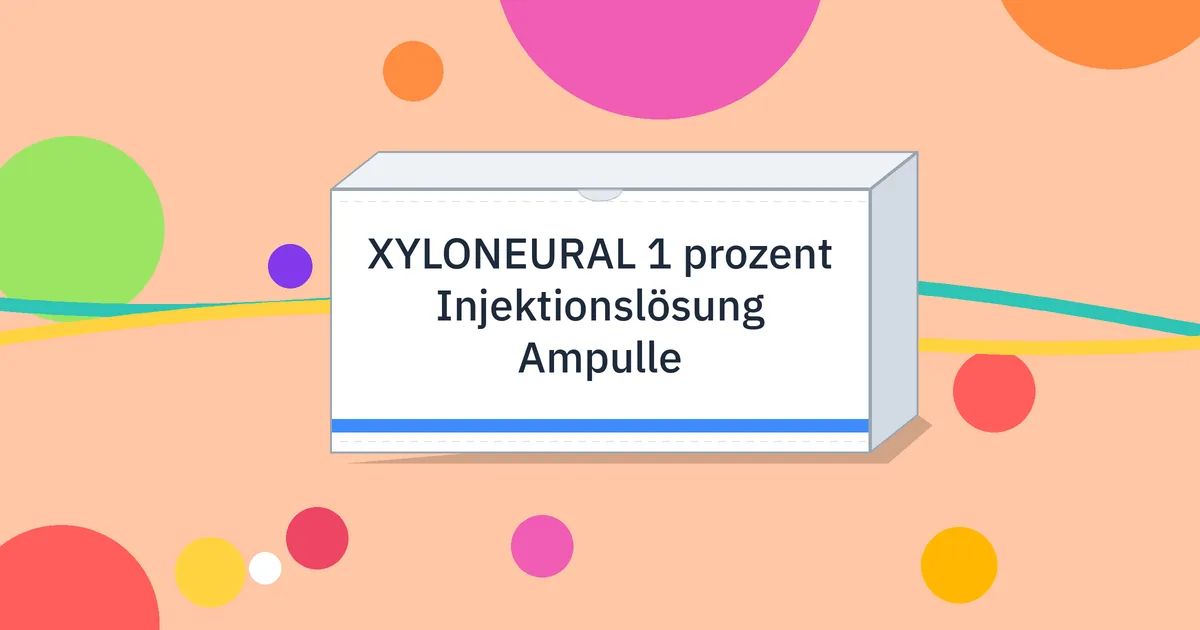 Symbolbild: Packung mit der Aufschrift XYLONEURAL 1 prozent Injektionslösung Ampulle (PZN 16020660) – Verfügbarkeit und Bezug in Apotheken in Frankfurt am Main