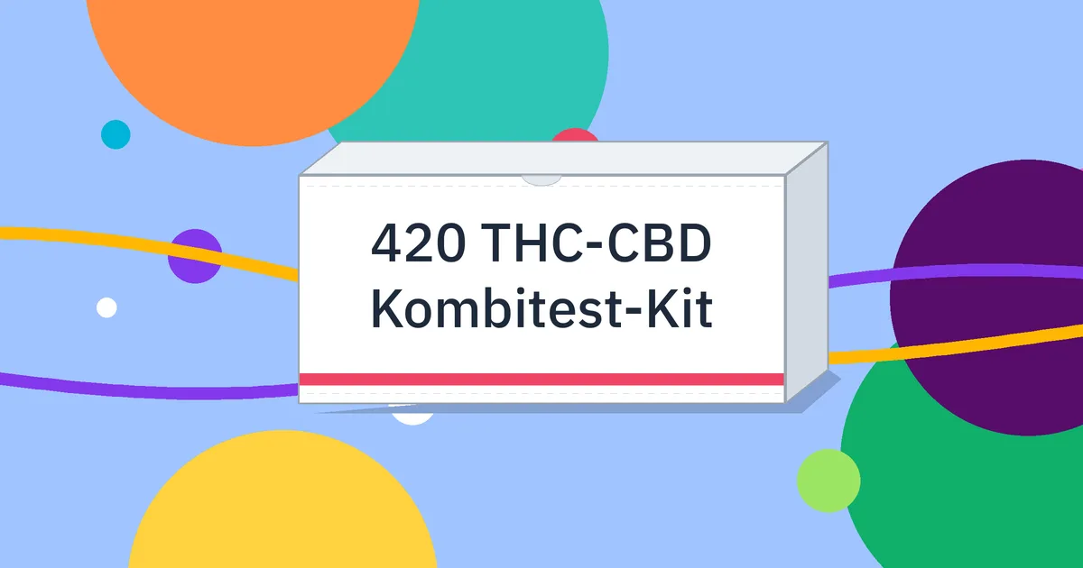 Symbolbild: Packung mit der Aufschrift 420 THC-CBD Kombitest-Kit (PZN 19524705) – Verfügbarkeit und Bezug in Apotheken in Frankfurt am Main
