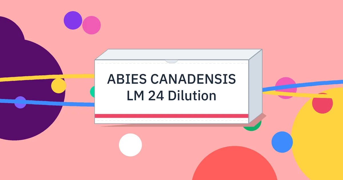 Symbolbild: Packung mit der Aufschrift ABIES CANADENSIS LM 24 Dilution (PZN 13259751) – Verfügbarkeit und Bezug in Apotheken in Frankfurt am Main